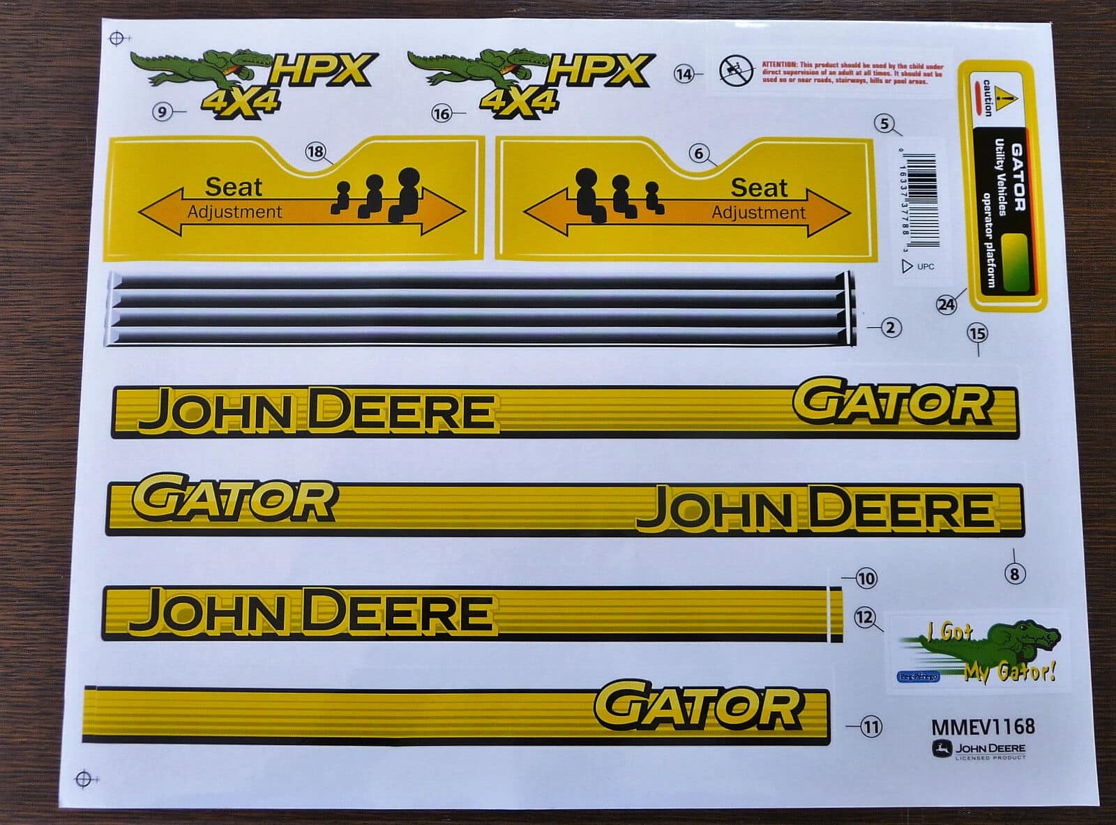 John Deere Gator Decal Sticker Pack - Tuckwells