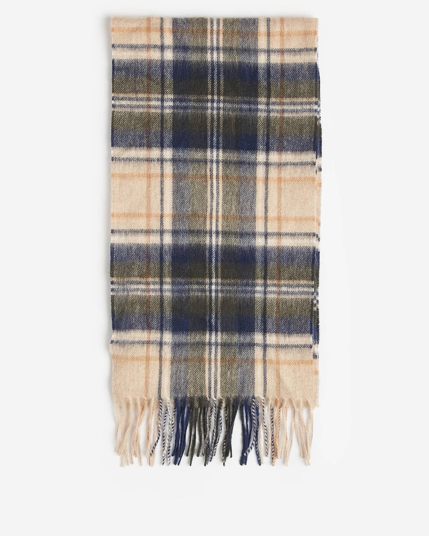 Barbour New Check Tartan Scarf - Sand - Tuckwells