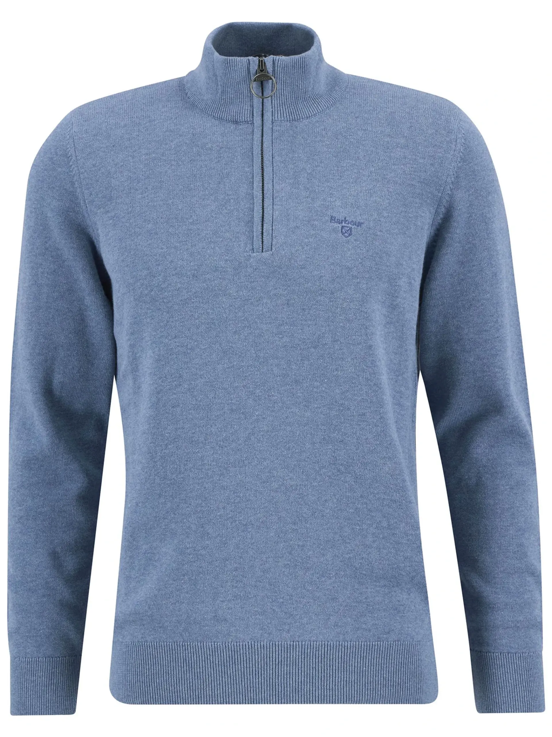 Cotton Half-Zip Jumper - Blue Stone - Tuckwells