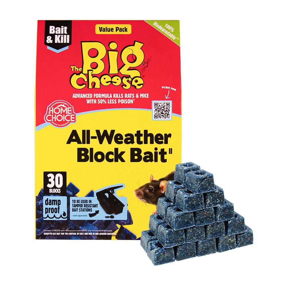 Big Cheese STV213 All Weather Block Bait 30x10g - Tuckwells